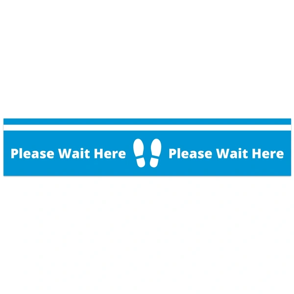 Please Wait Here Floor Sticker | Pinstripes Signs and Graphics