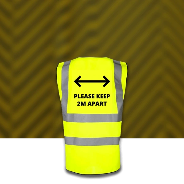 Social Distancing Hi-Vis Vest | Pinstripes Signs and Graphics